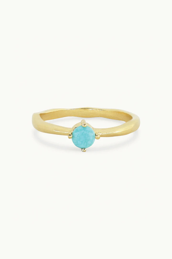 December Turquoise Gold Birthstone Ring | TONIMAY – Unveiling Poppy