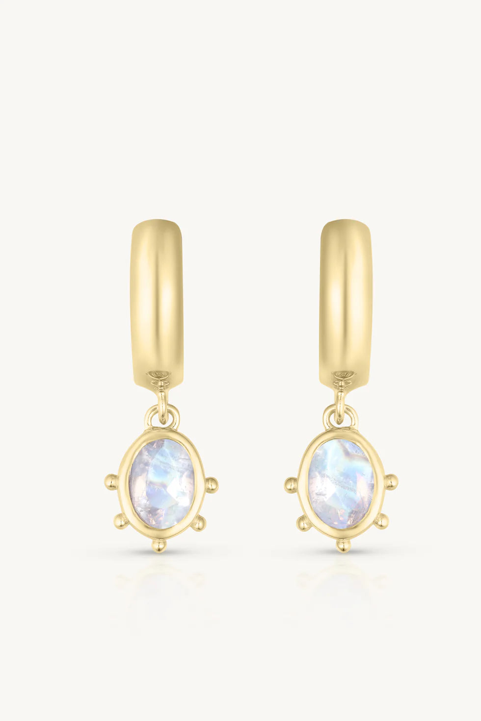 Gia Moonstone Gold Huggies | TONIMAY – Unveiling Poppy